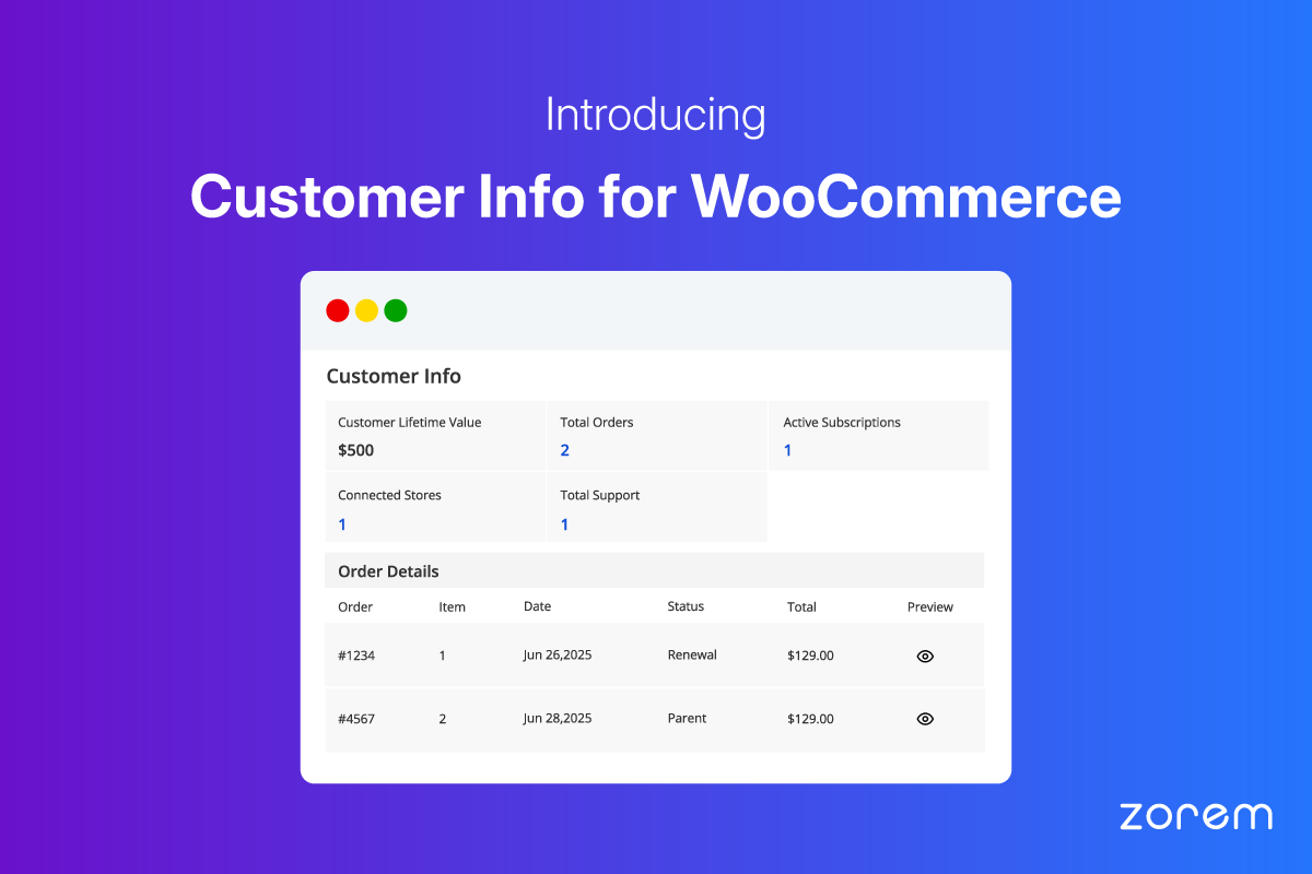 Introducing Customer Info for WooCommerce – Born from Real Needs - zorem